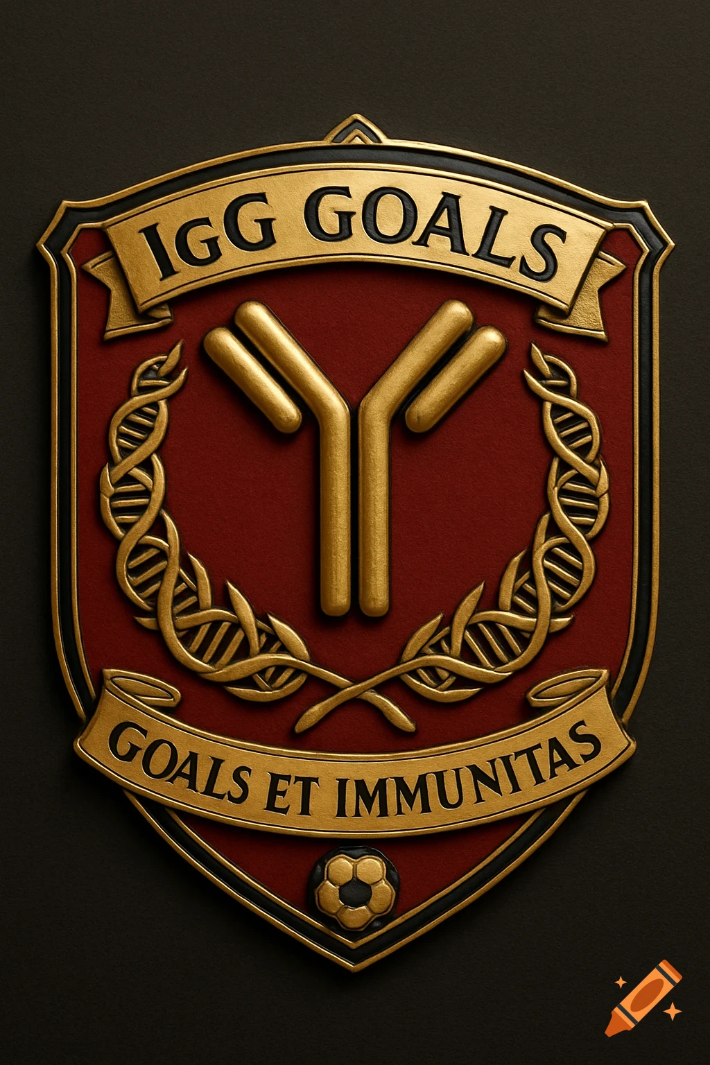 A Black and Yellow Shield Shaped Football Club Badge With a Lion and ...