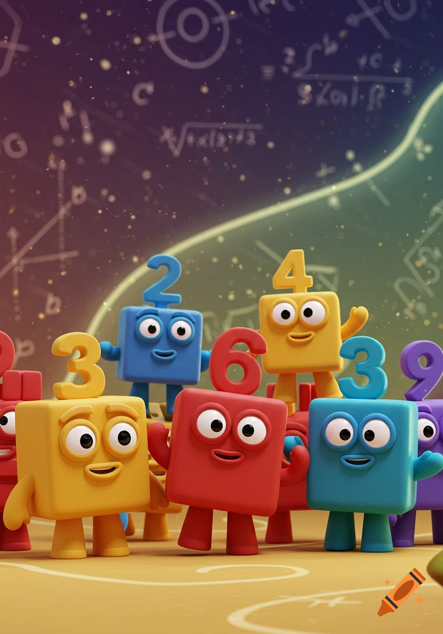 A smiling cartoon penguin, Pororo, in a blue suit and orange helmet ...