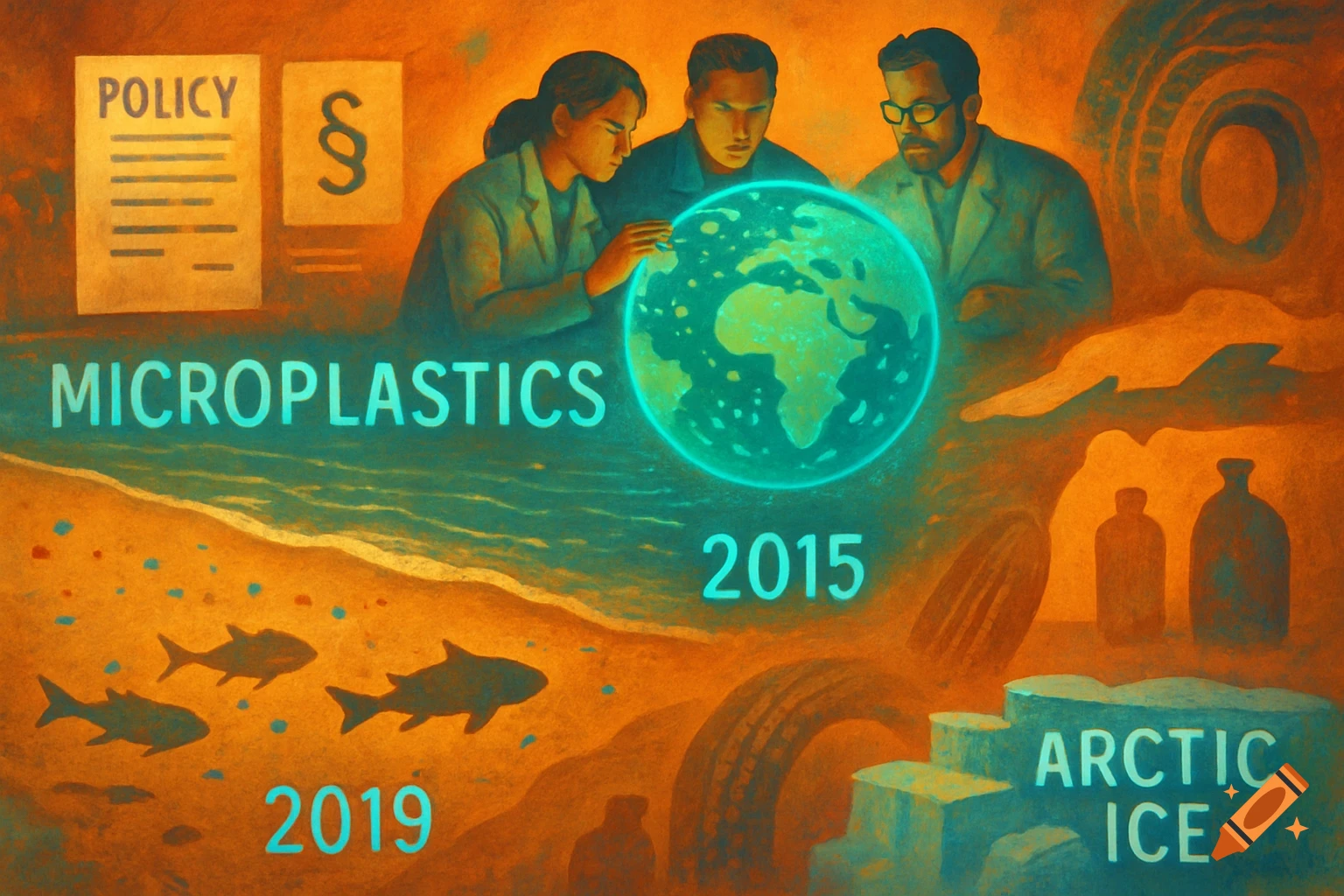 Antarctic Ice Wall created on Craiyon