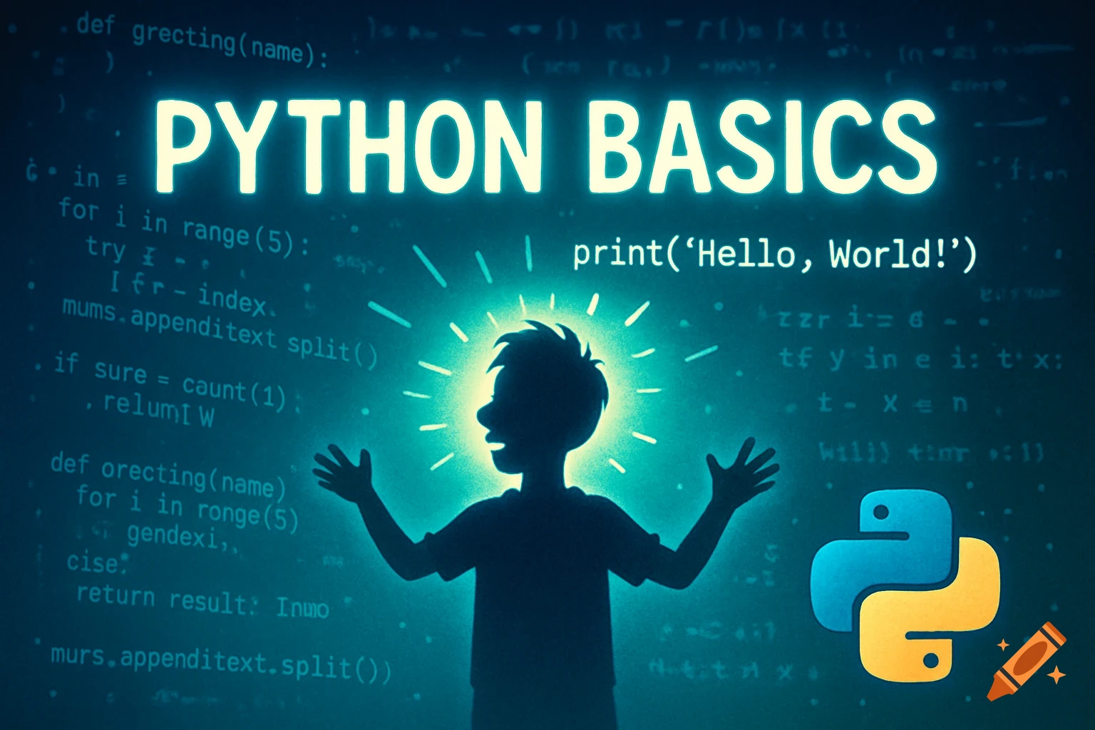 A vibrant green and blue illustration of a robotic arm reaching towards ...