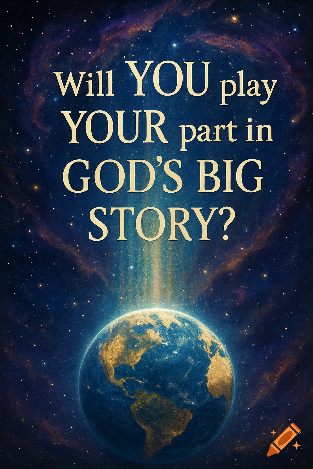 A vibrant image of Earth in space with light rays emanating from it ...