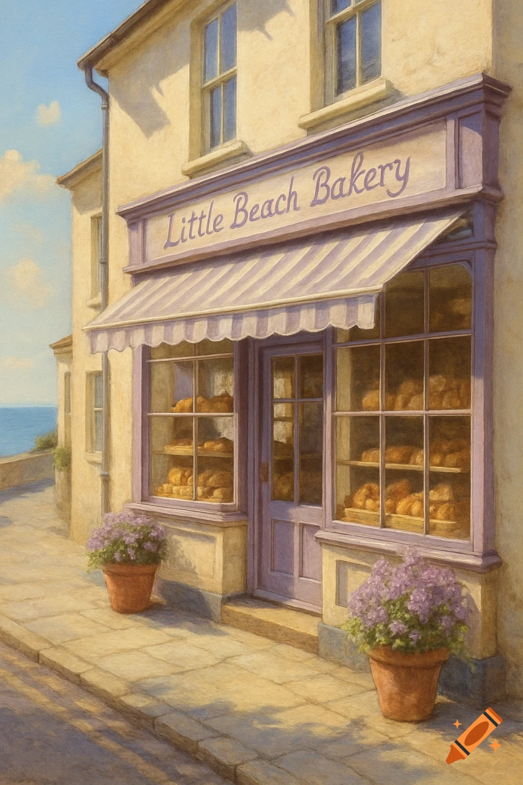 Vintage-style bakery label for 'Hannah Bakery Shop' with illustrations ...