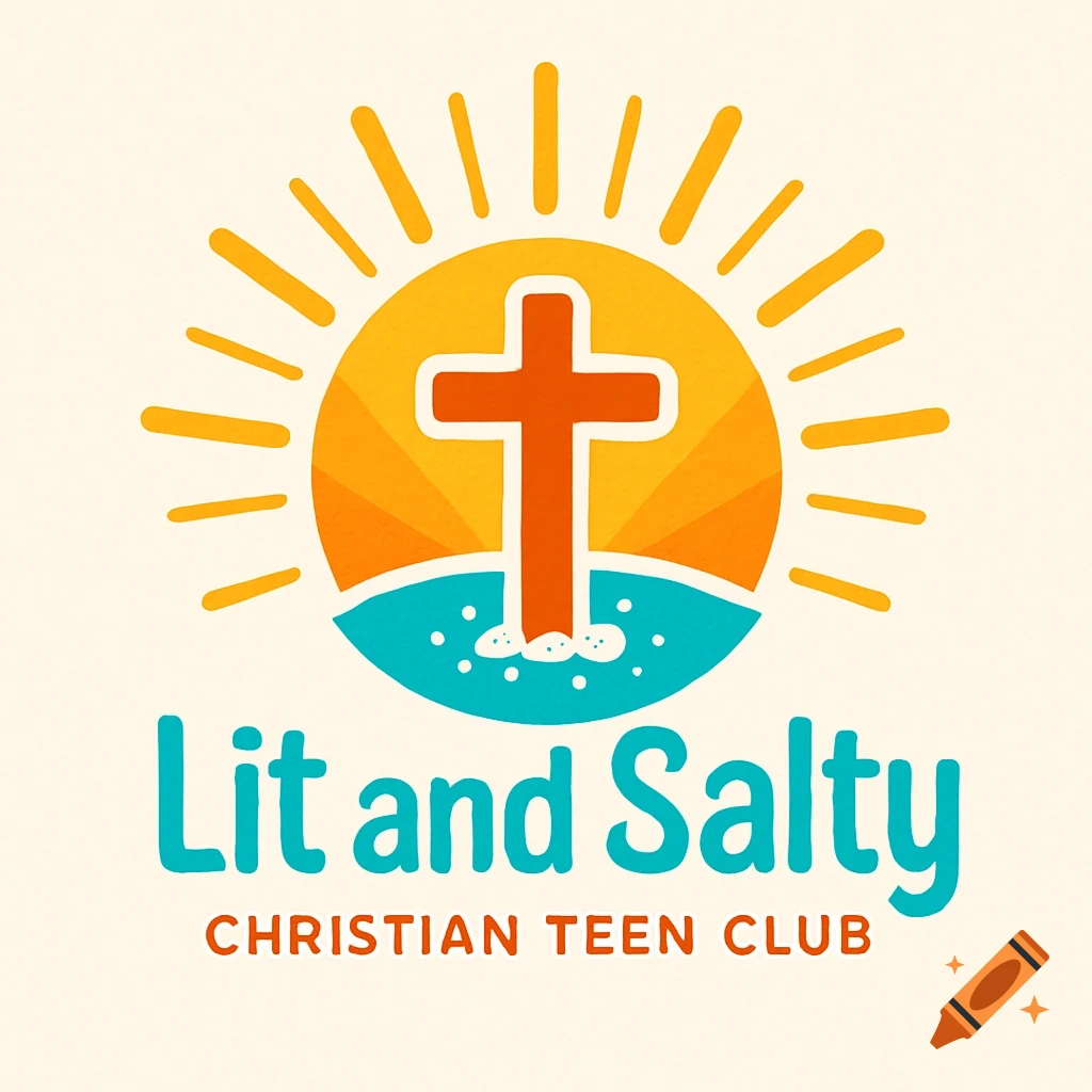 A minimalist church logo with a green cross and leaves inside a ...