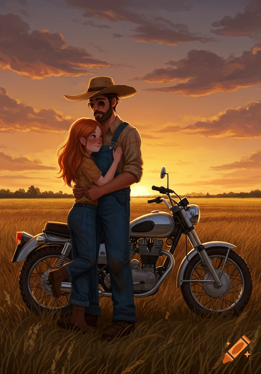 An illustrative image of a female mechanic in overalls embracing a ...