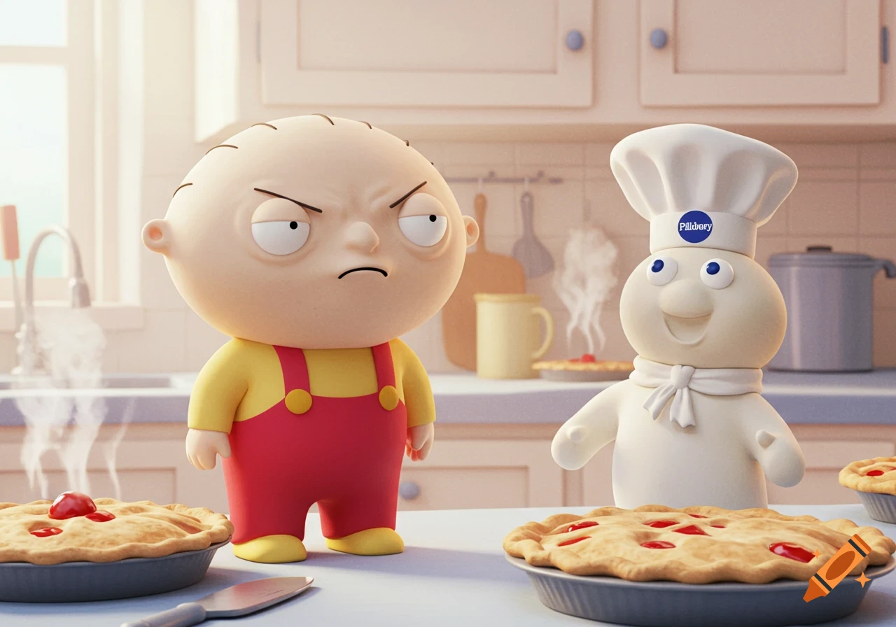 Cartoon of Peter Griffin giving food to smiling African children in a ...