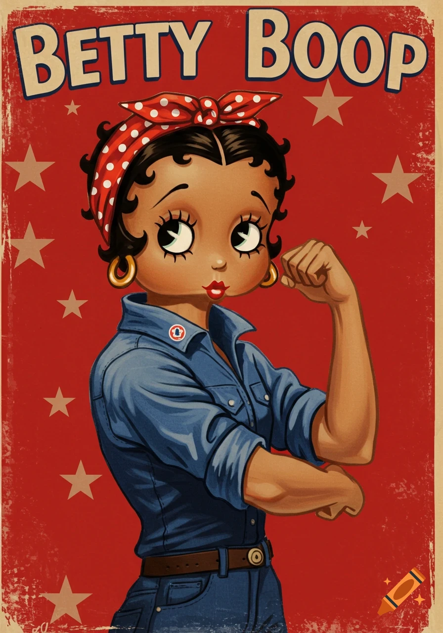 Vintage illustration of Rosie the Riveter with a pink breast cancer ...