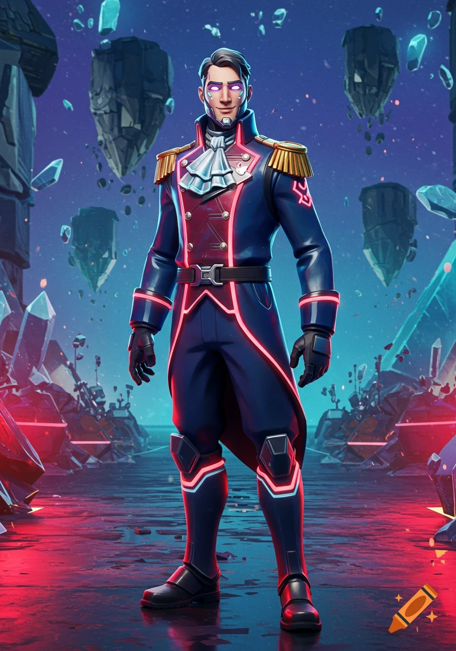 Stylized Fortnite character sheet showing a female in a teal top, peach ...