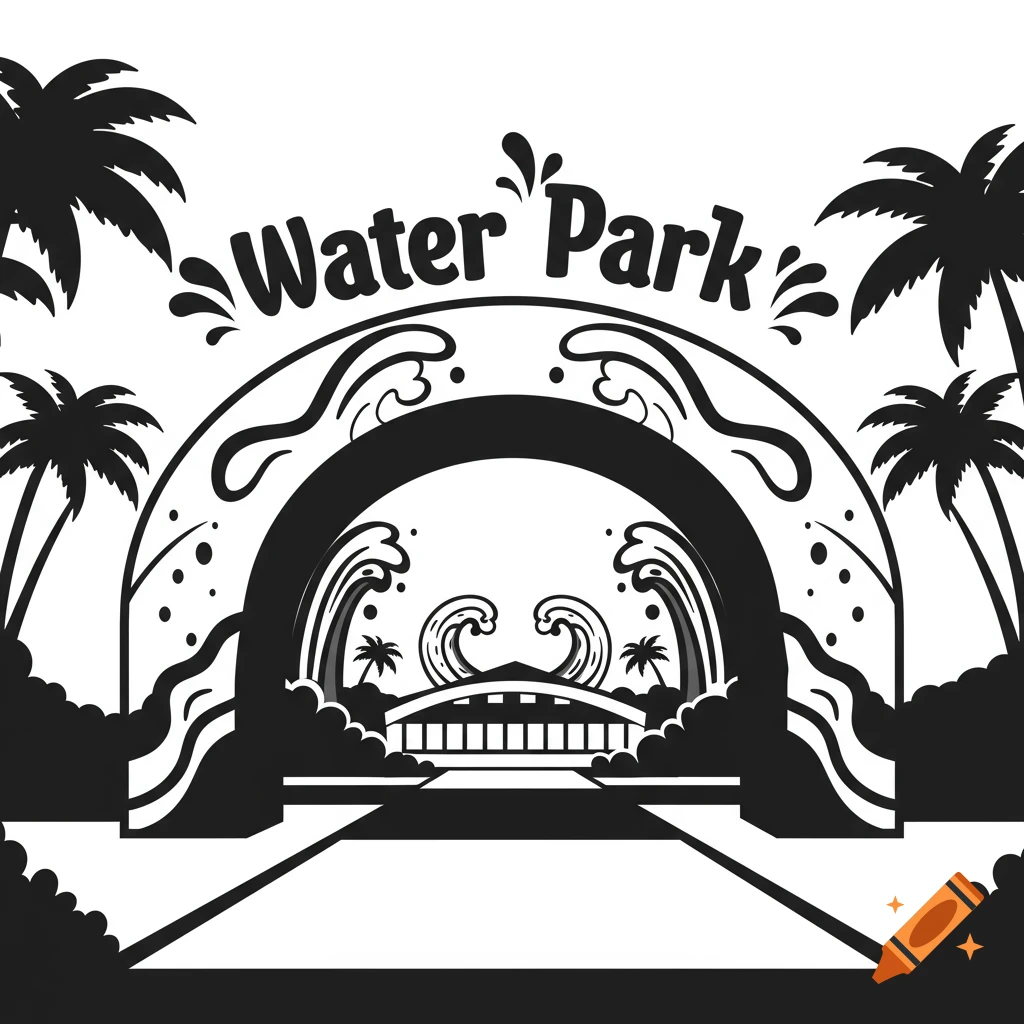 Simple illustrated logo for Little Land of Fun theme park featuring a ...