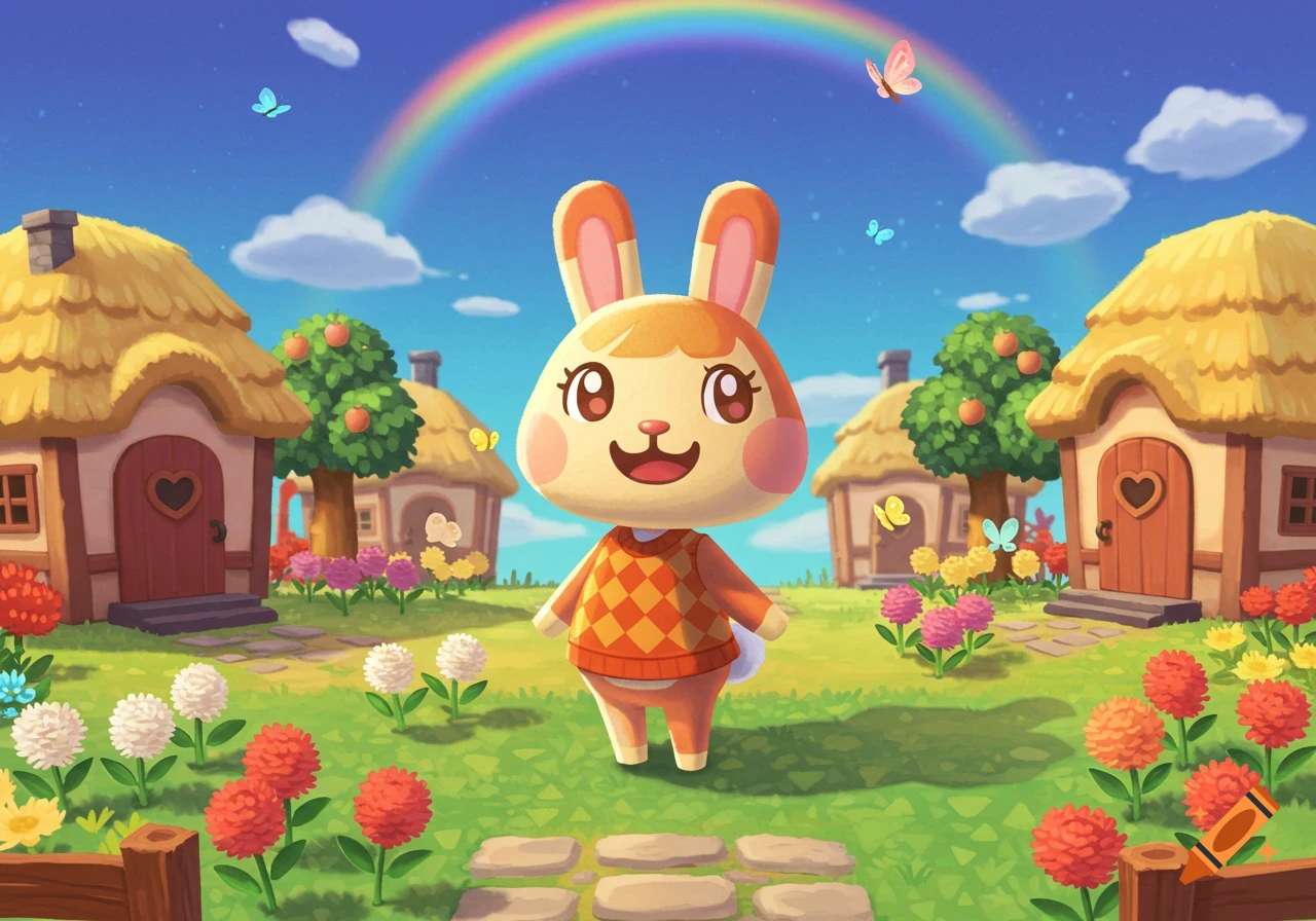 A Sims 4 style suburban neighborhood scene with a house, colorful ...