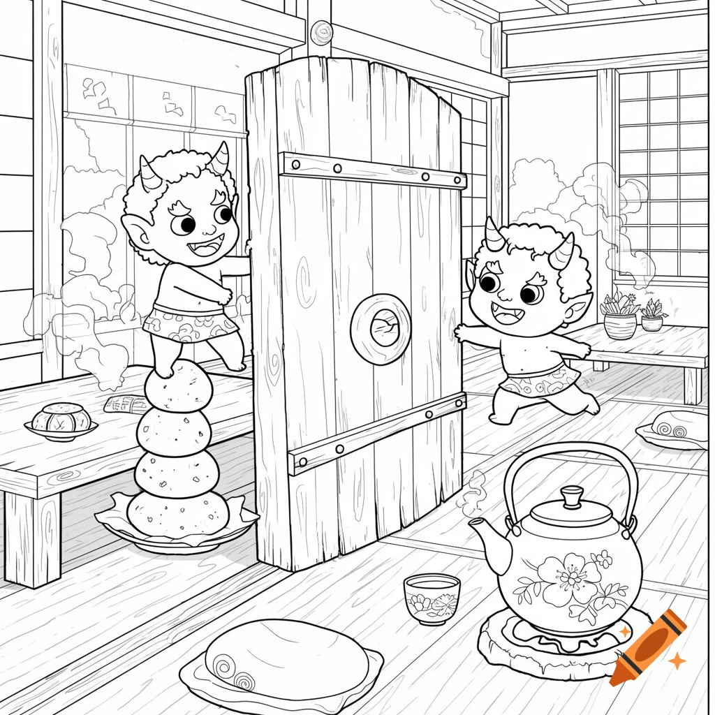 Lohri+coloring+page created on Craiyon