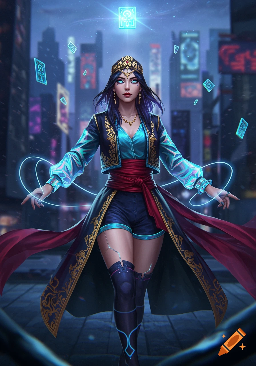 Female Mage created on Craiyon