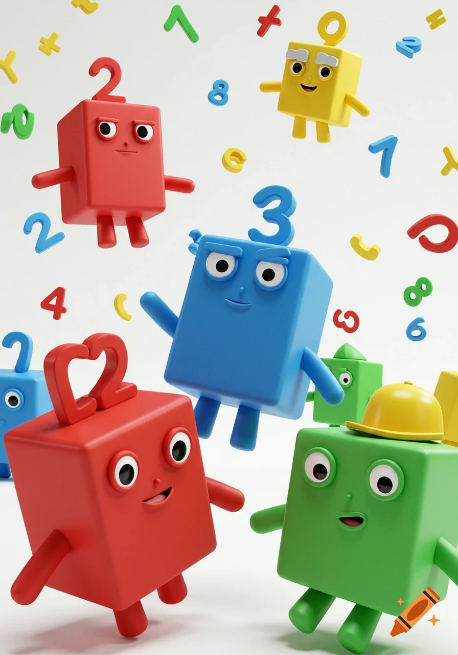 Numberblocks created on Craiyon