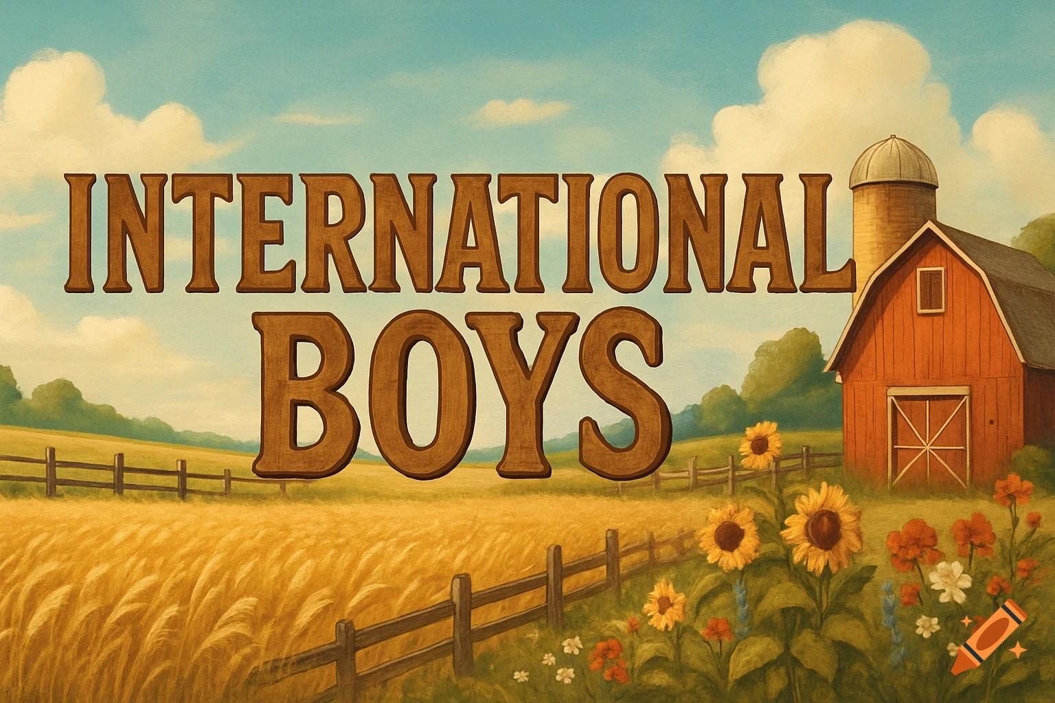 Illustration logo for 'Little Land of Fun' theme park, featuring a ...