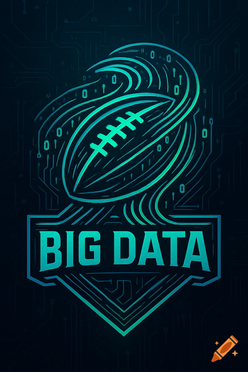 A dark football helmet with the word RAYS glowing in neon orange and ...