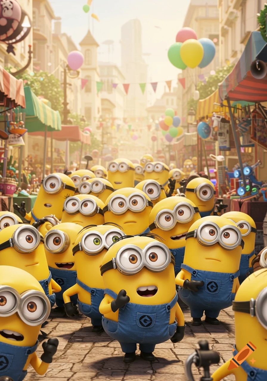 Minions+wolf created on Craiyon