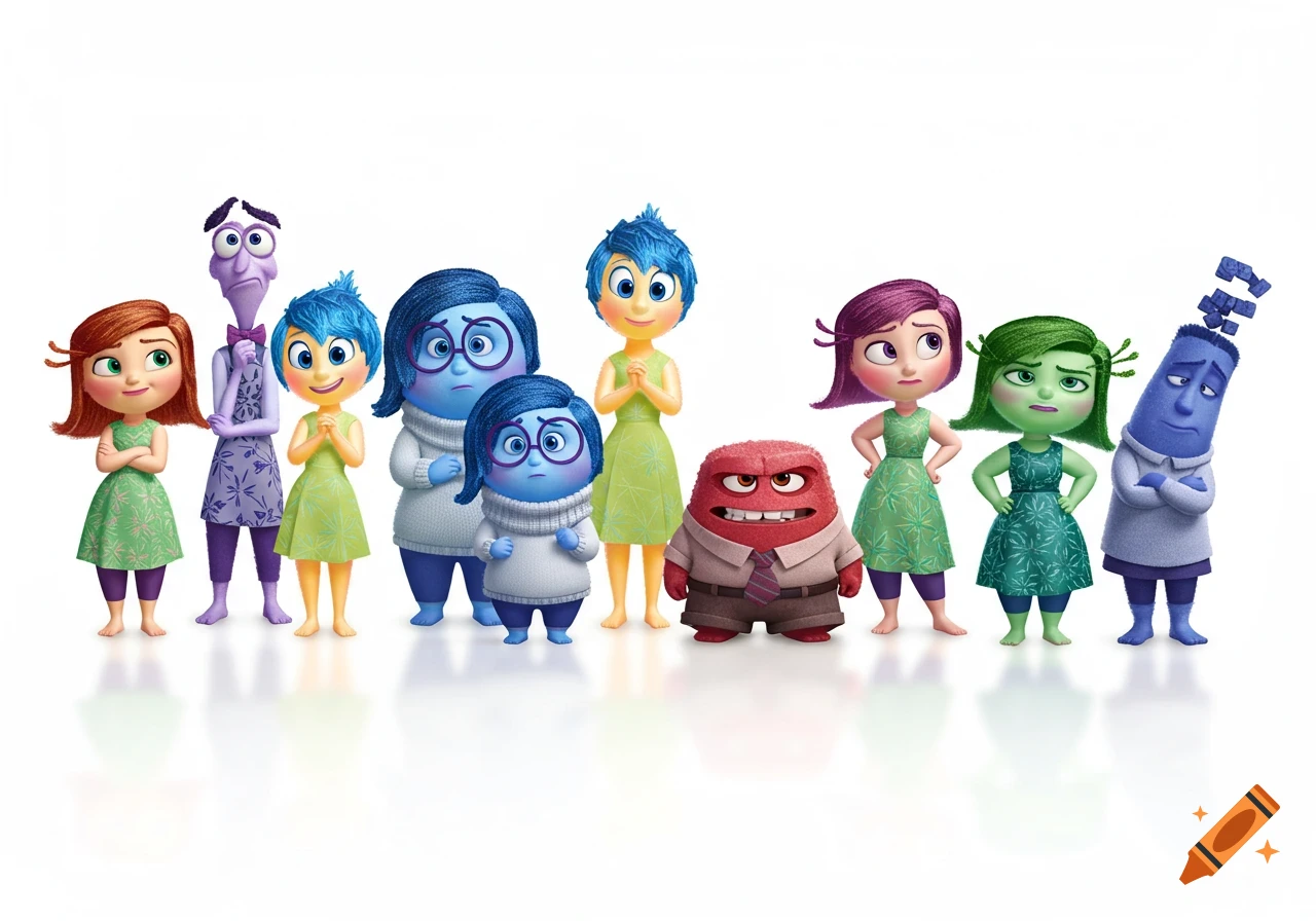 Disgust from Inside Out plays a shining silver tuba with puffy cheeks ...