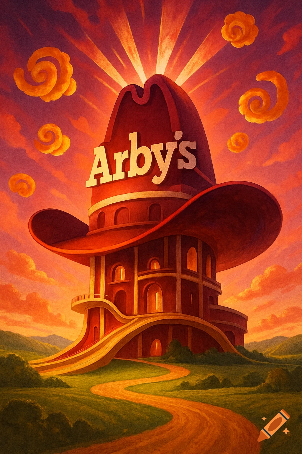 Illustration logo for 'Little Land of Fun' theme park, featuring a ...