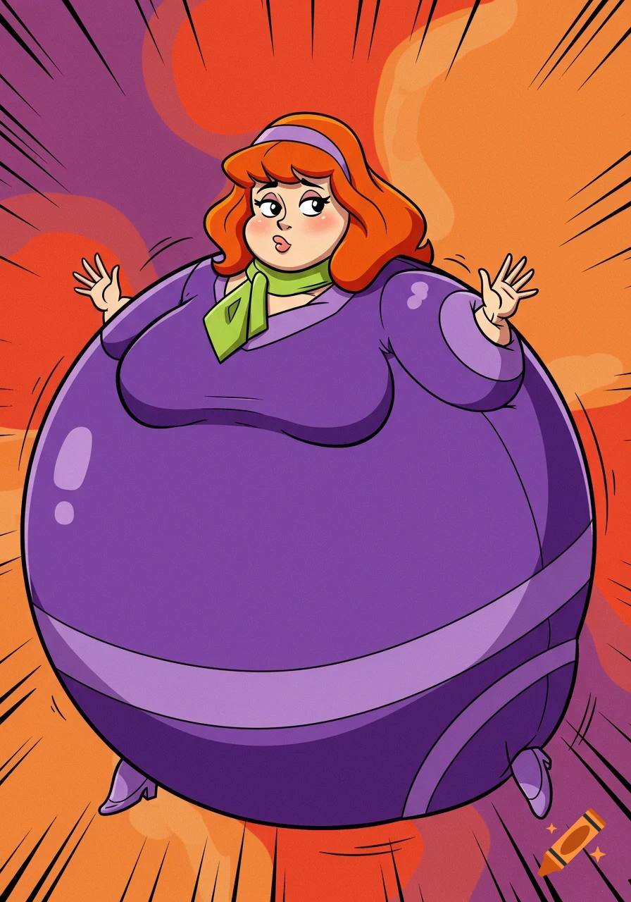 A 3D rendering of a man with blue skin inflating into a gigantic ...