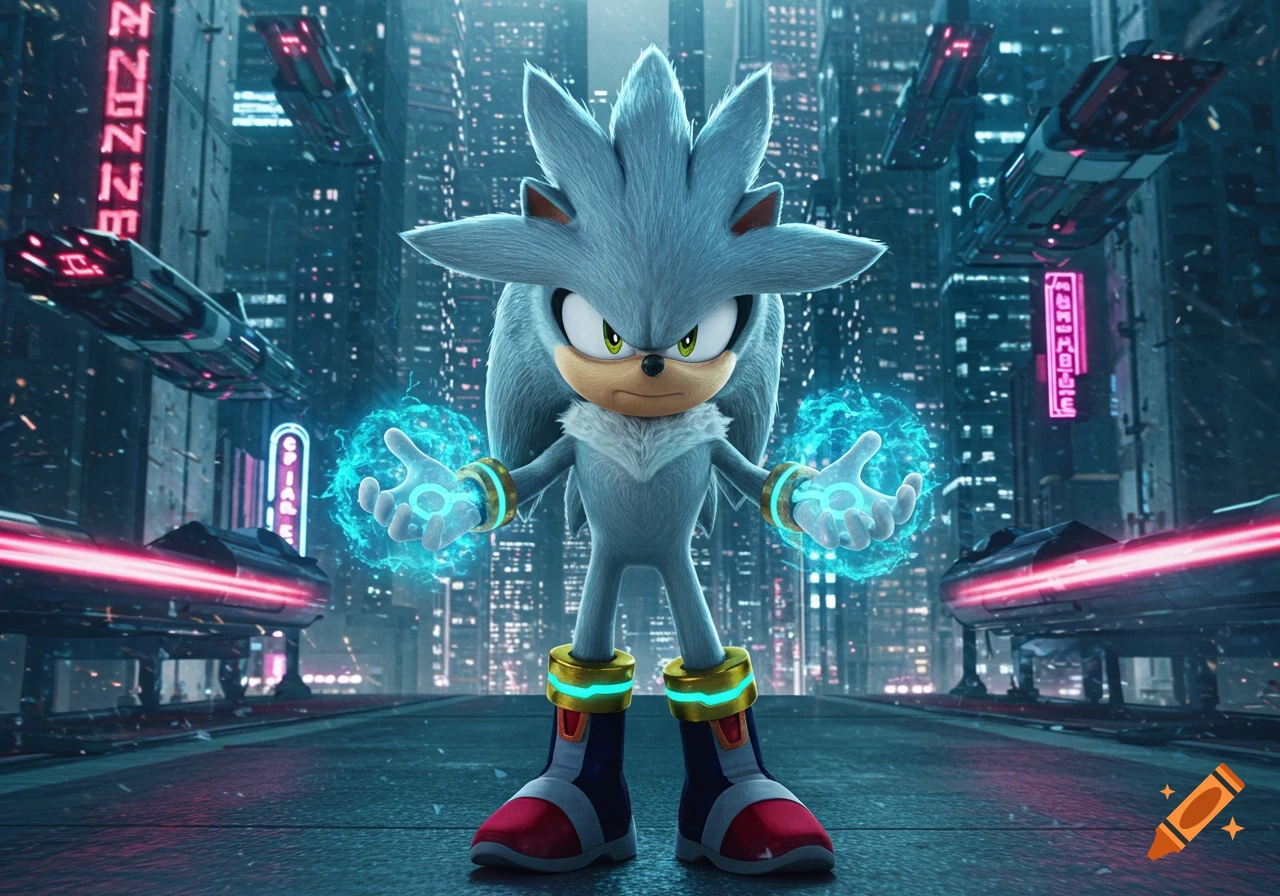 Cartoon illustration of Sonic the Hedgehog, wearing red boxing gloves ...