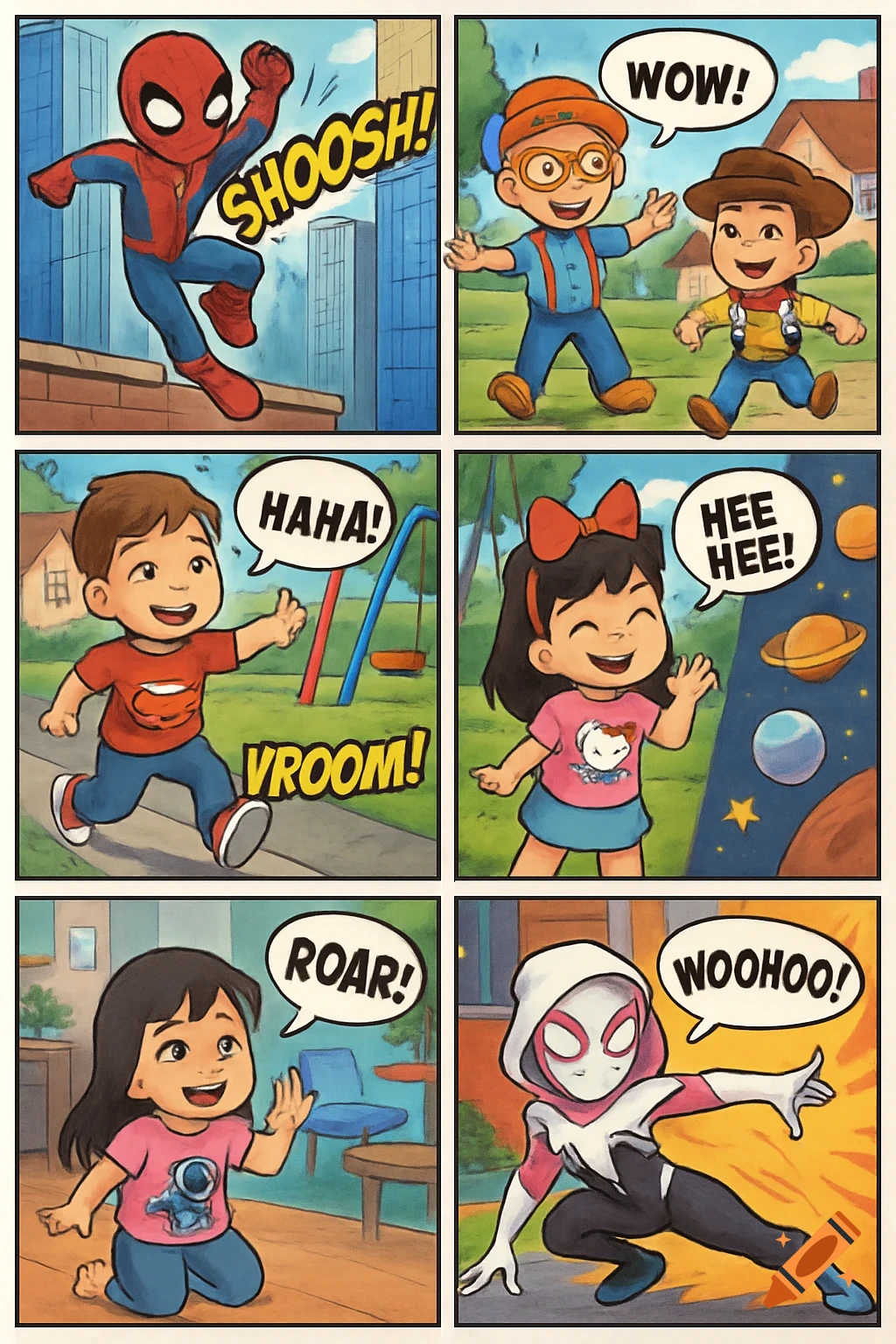 A comic book style illustration of a superhero in a red and blue suit ...