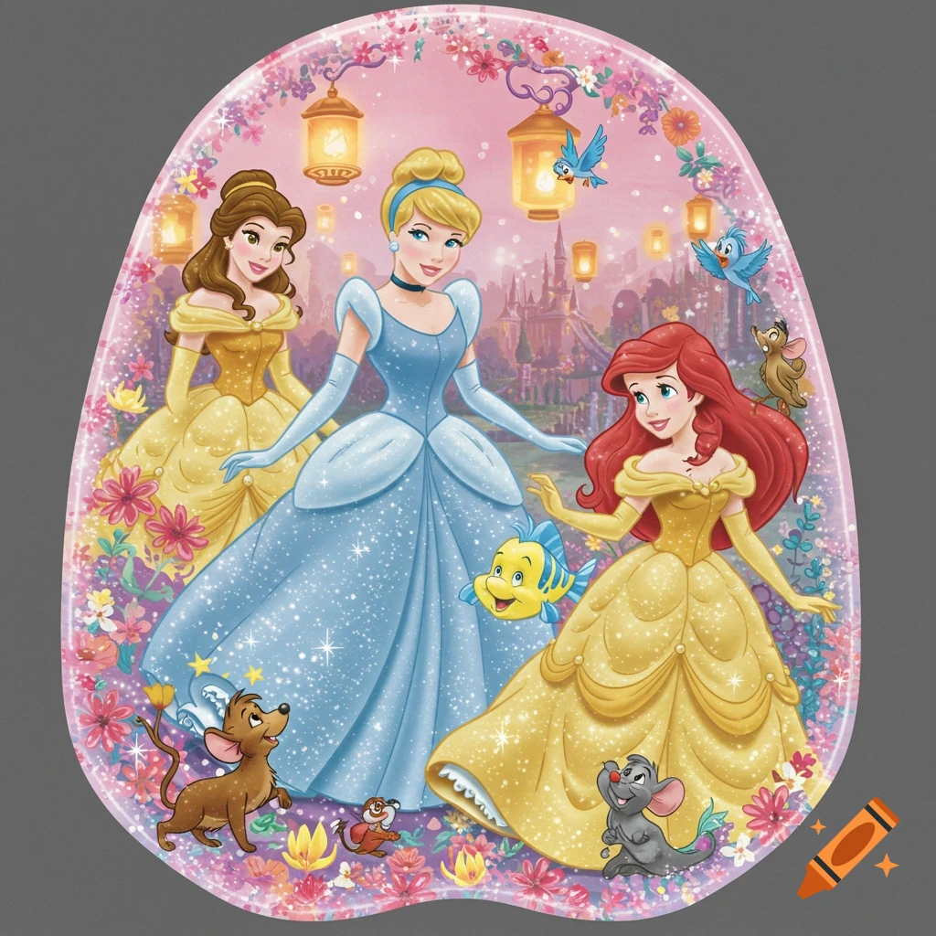 Vector cartoon woman in red and blue dress blows colorful scent from ...