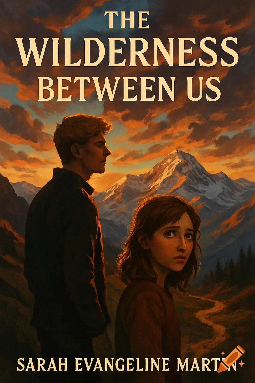 An illustrated book cover featuring a beach at sunset with a lounge ...