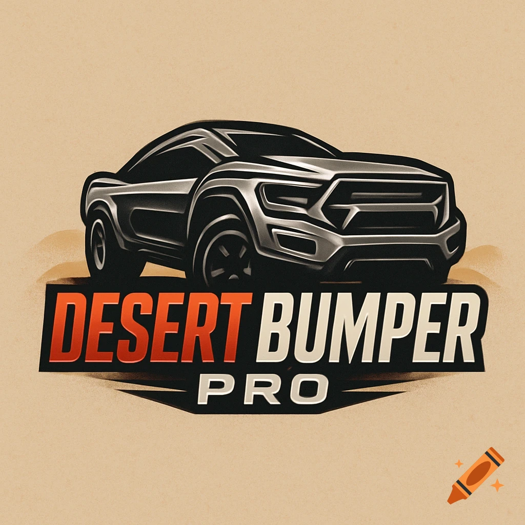 A minimal black and white logo features a futuristic car silhouette ...