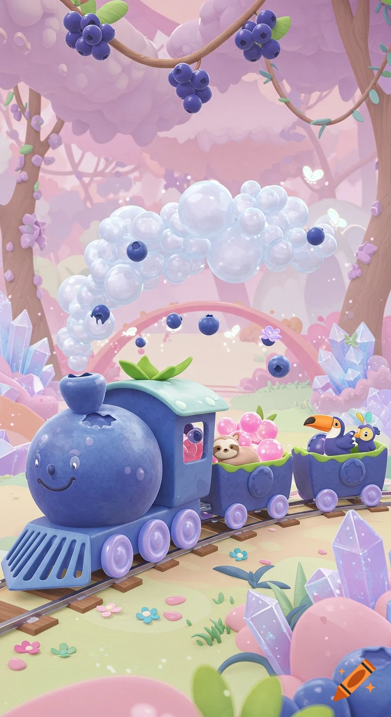 Two cheerful children explore a vibrant pastel candy land with cotton ...