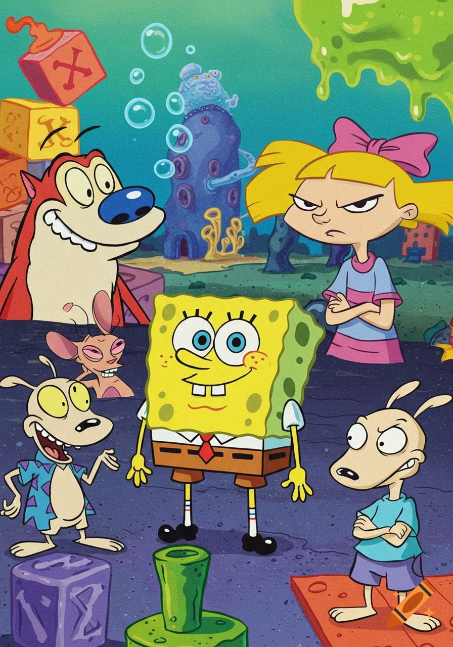 A colorful movie poster for "The Ren & Stimpy Show: The Movie 1995" featuring Ren and Stimpy ...