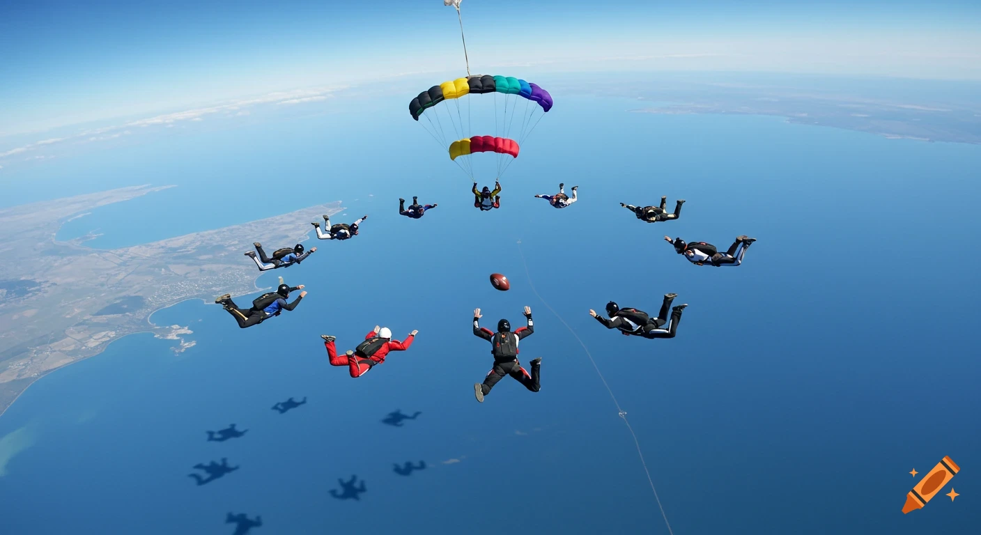 A smiling elderly woman in a vintage parachute suit and aviator goggles ...