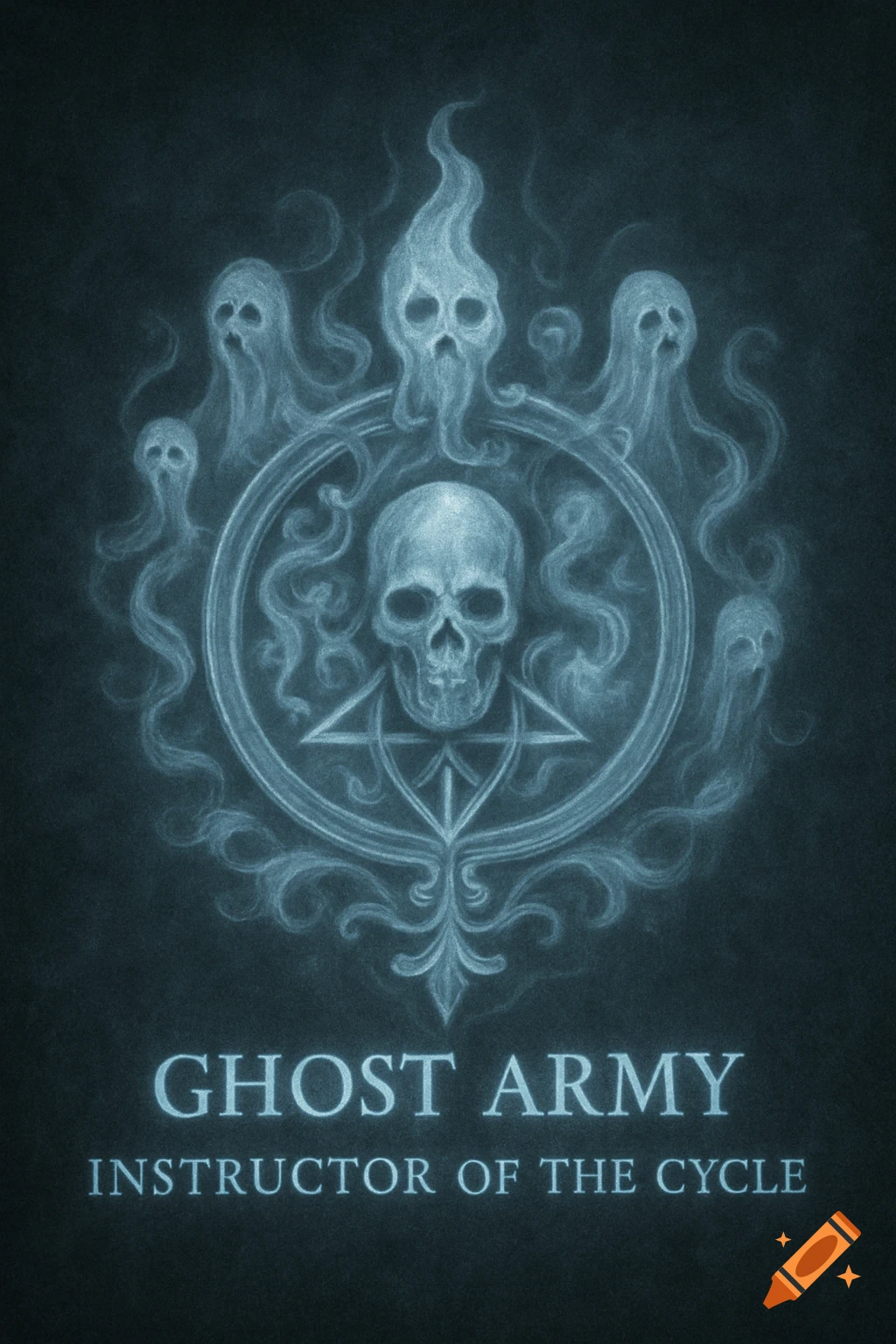 A ghost army insignia featuring a skull within a circular emblem ...