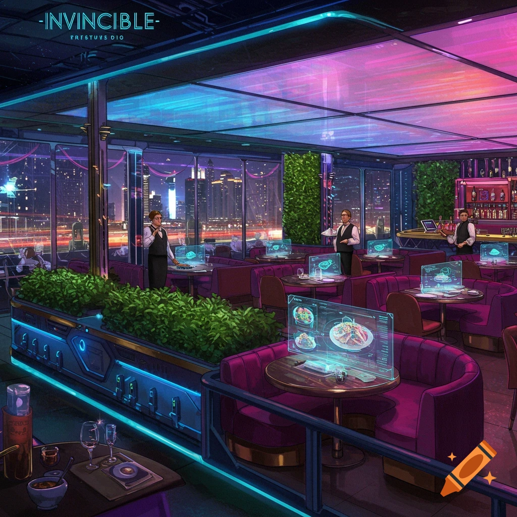 Restaurant at the end of the Universe, expensive posh restaurant ...