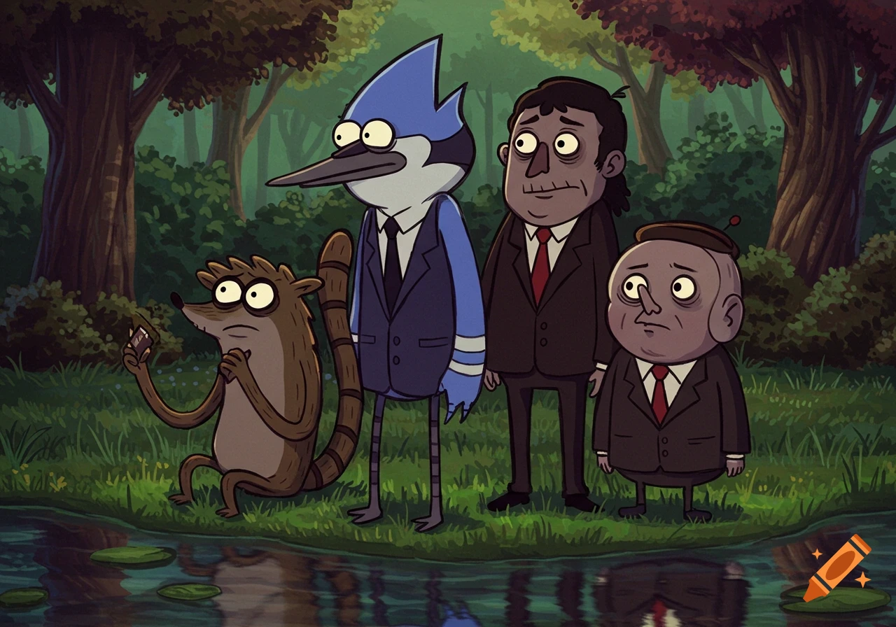 Mordecai from Regular Show in a baseball uniform with a glove, standing ...