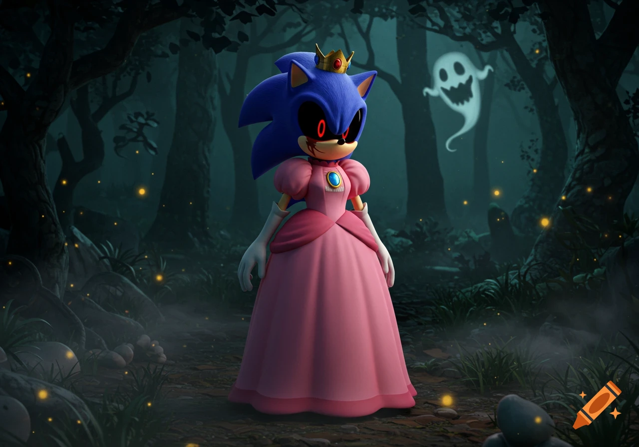 Rouge the Bat stands on a gothic rooftop at night under a full moon ...