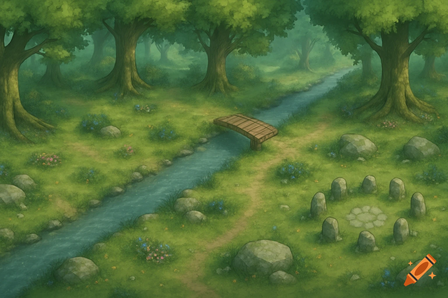 Children's cartoon illustration of a cave with sunlight streaming ...