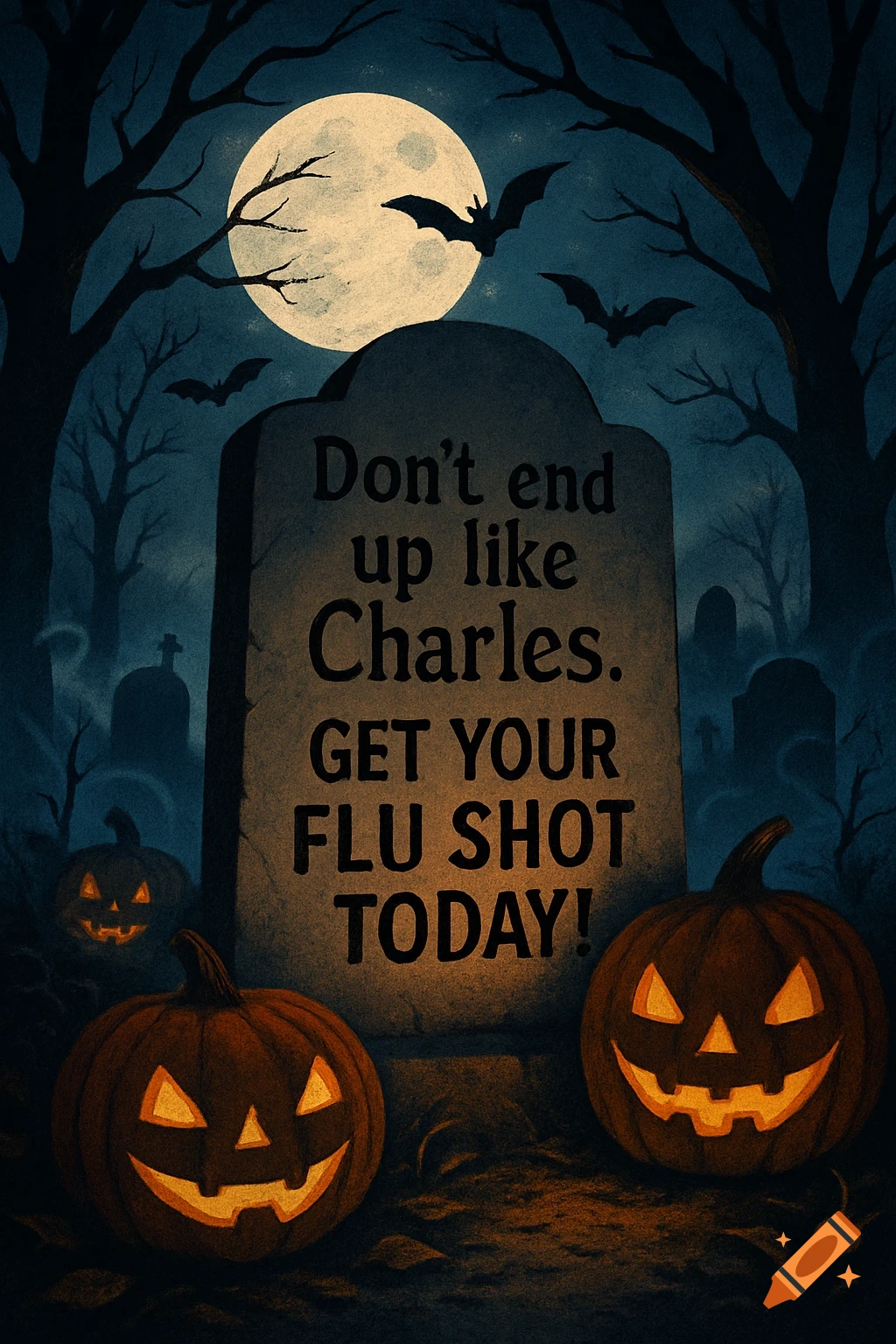 A Halloween-themed illustration featuring a glowing jack-o'-lantern ...