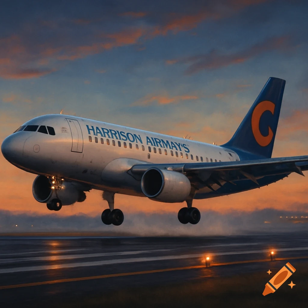 A blue military aircraft with orange stripes flies through a bright ...