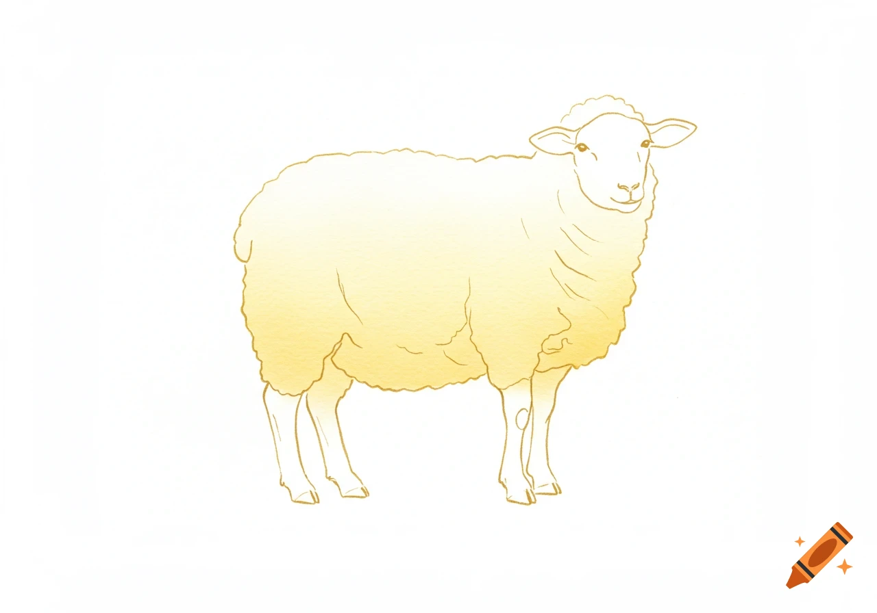 Four outline drawings of cute piglets with a light pink watercolor wash ...