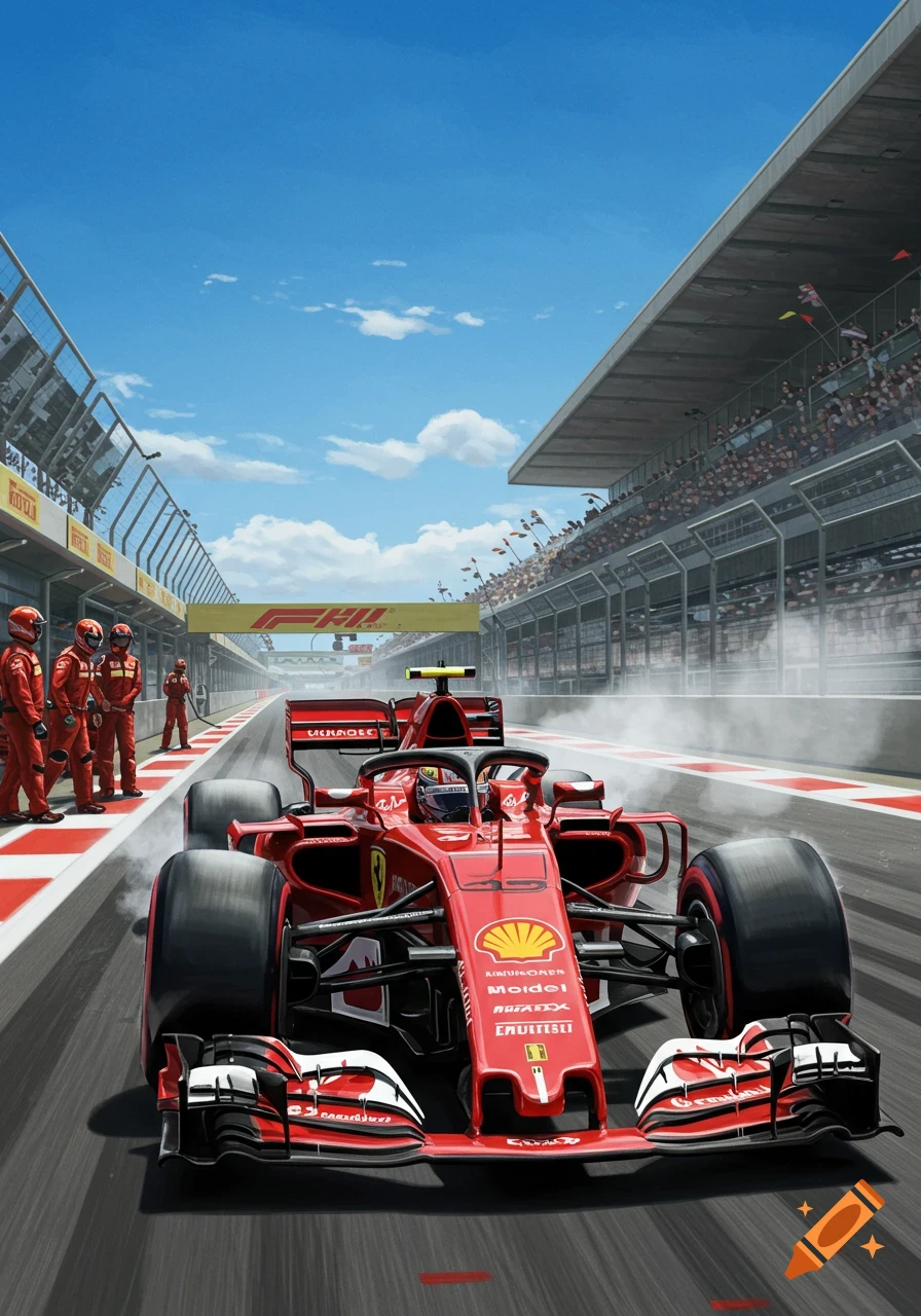 Realistic drawing of a f1 car red bull on Craiyon