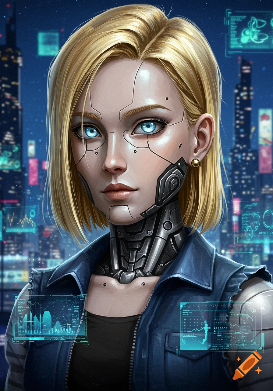 A distressed blonde woman in a light blue military uniform with a ...