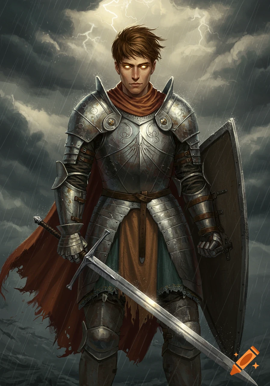 A dark elf knight in ornate silver and black armor stands on a rocky ...