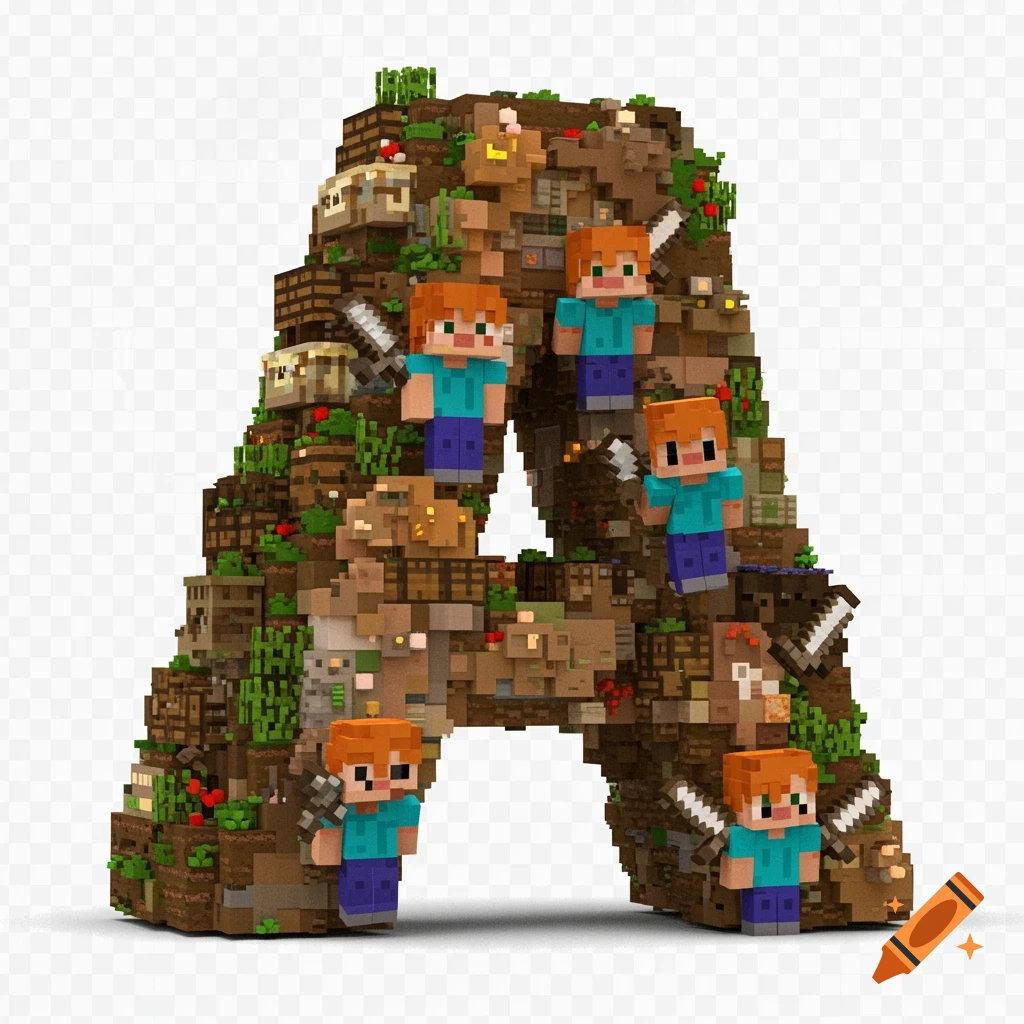 Pixel Art Wood Block Texture created on Craiyon