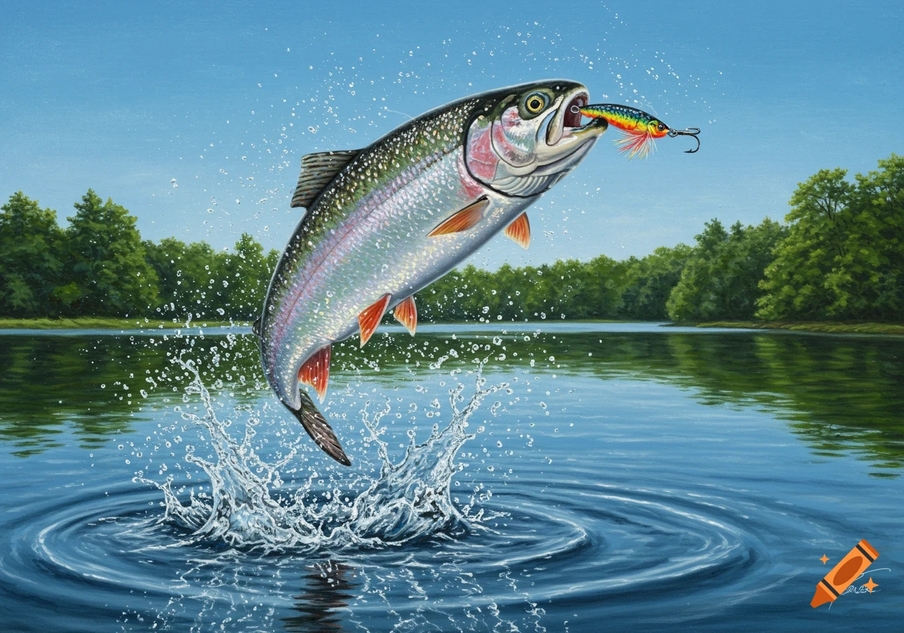 An angry largemouth bass underwater about to bite a fishing lure. The ...