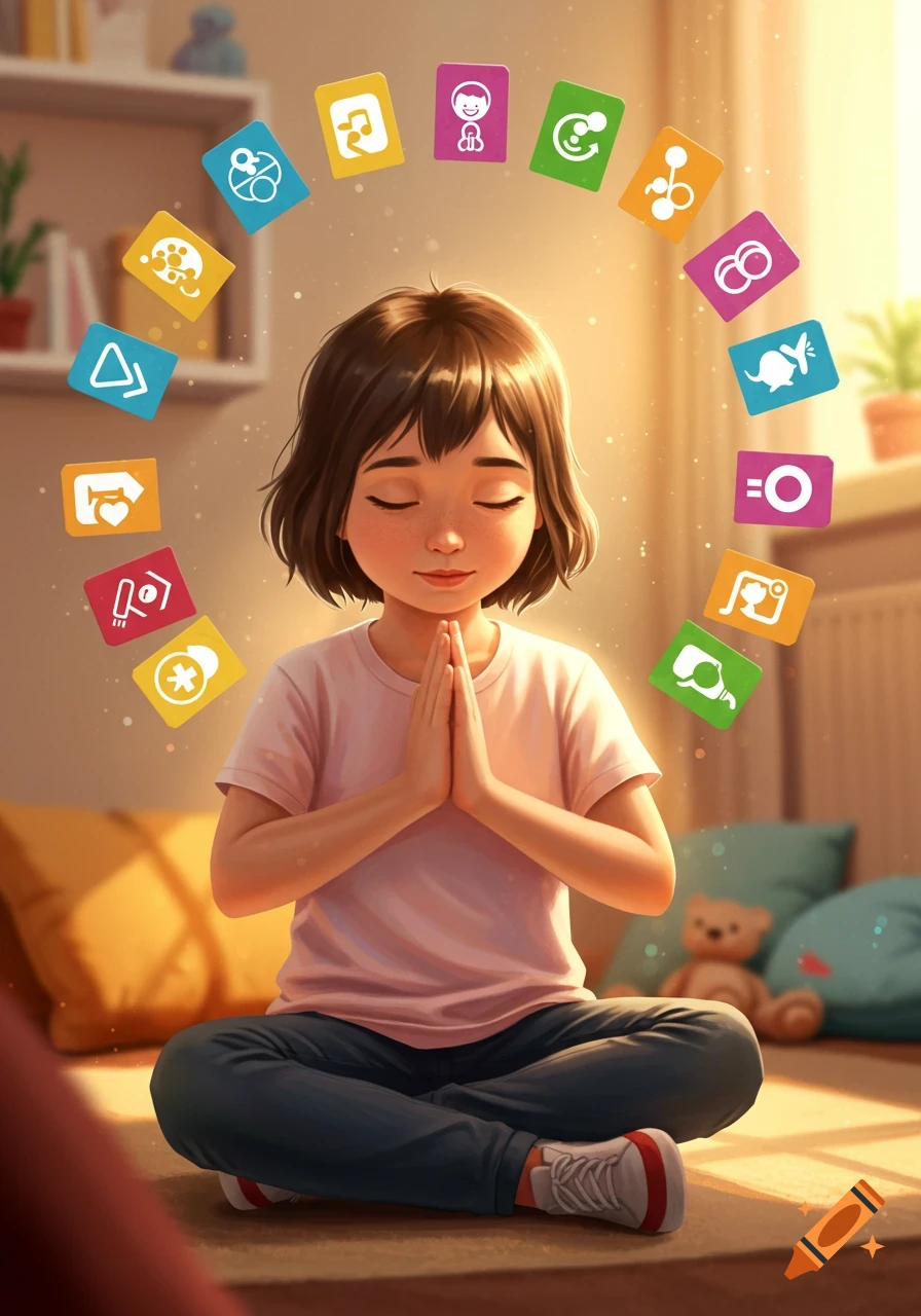 A person with short hair looks down at their glowing phone, from which ...