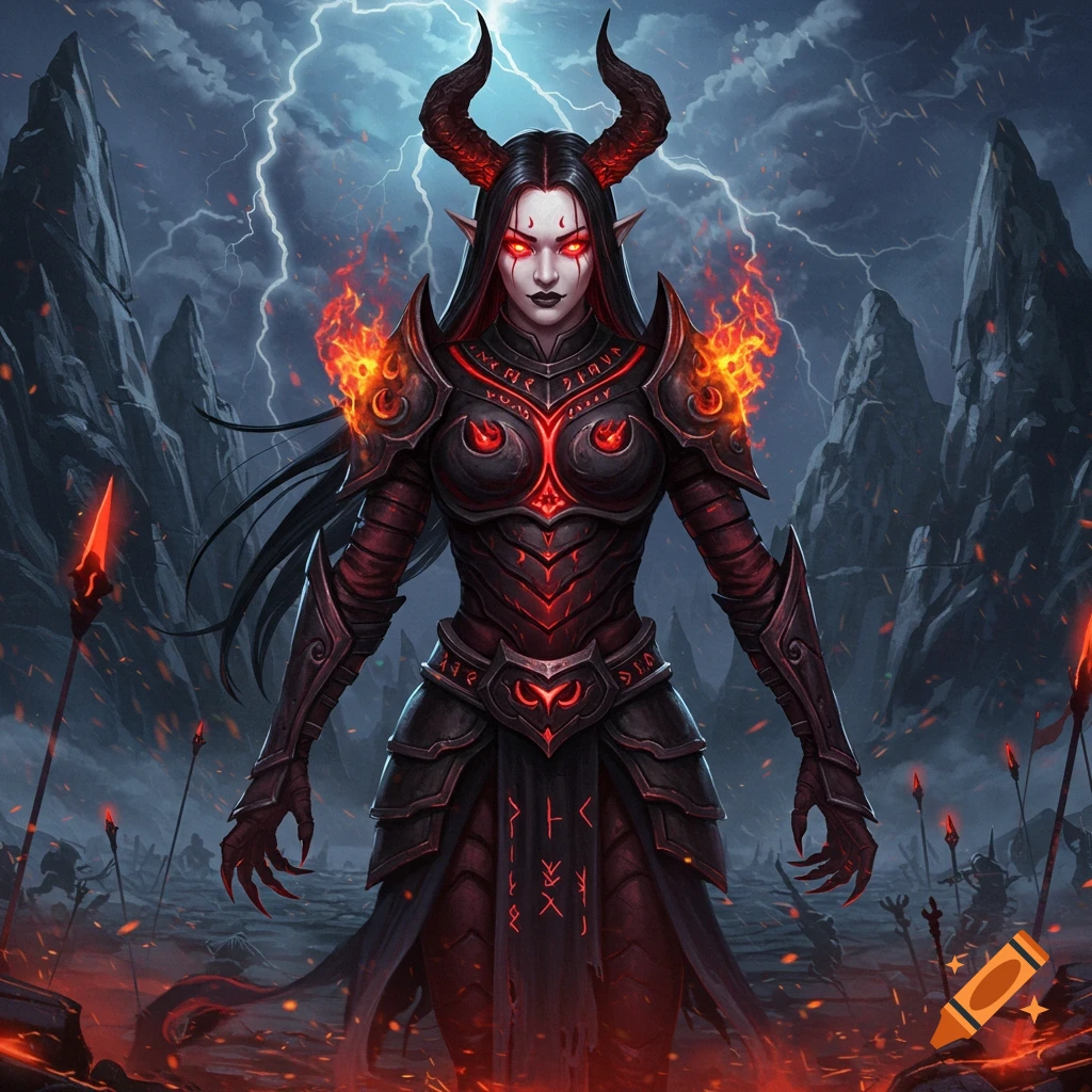 Detailed shadow scythe in dark crimson colors on Craiyon