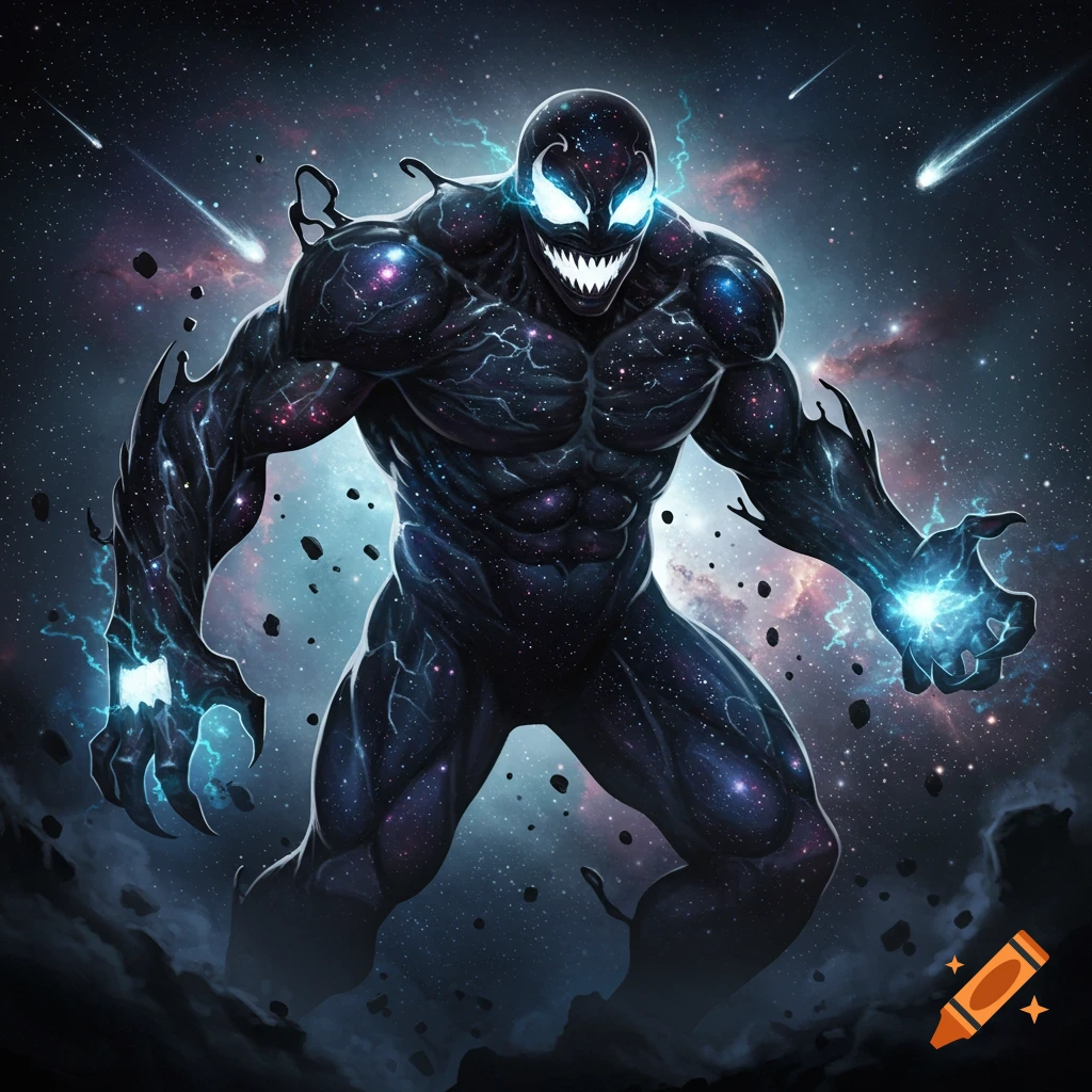 Venom - Marvel's iconic black and orange character on Craiyon