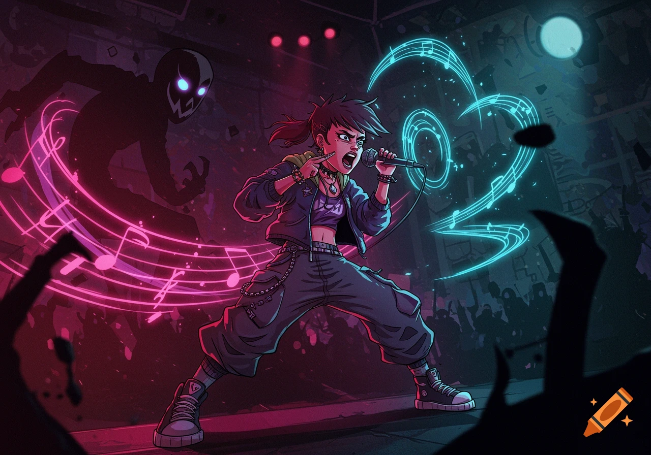 Jinx+old+splash+art created on Craiyon