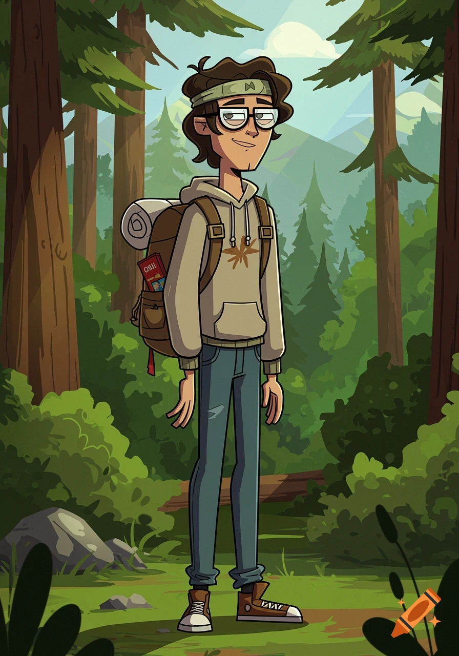 A two-panel goofy cartoon comic shows a wolf-like character running ...