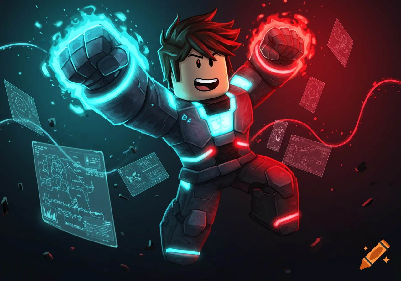 Roblox created on Craiyon