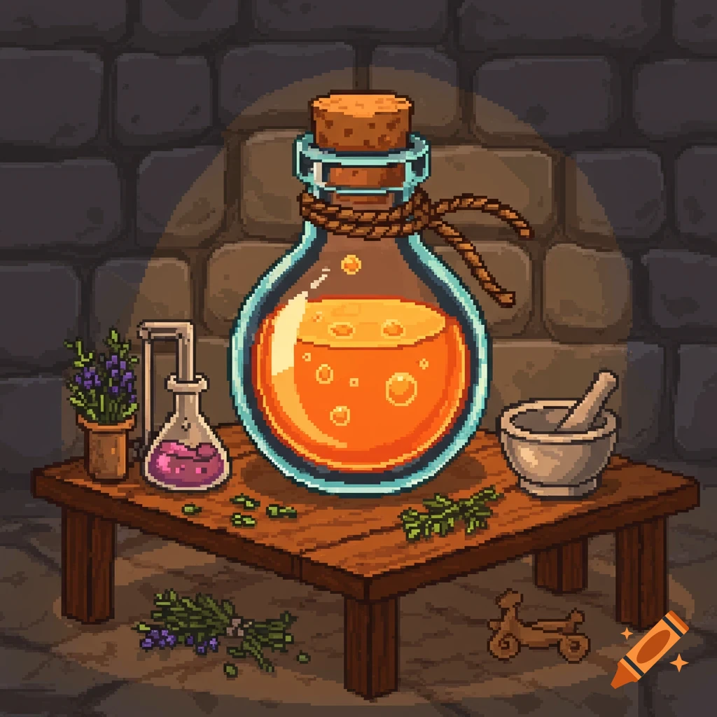 Anime-style blue potion from Studio Ghibli on Craiyon